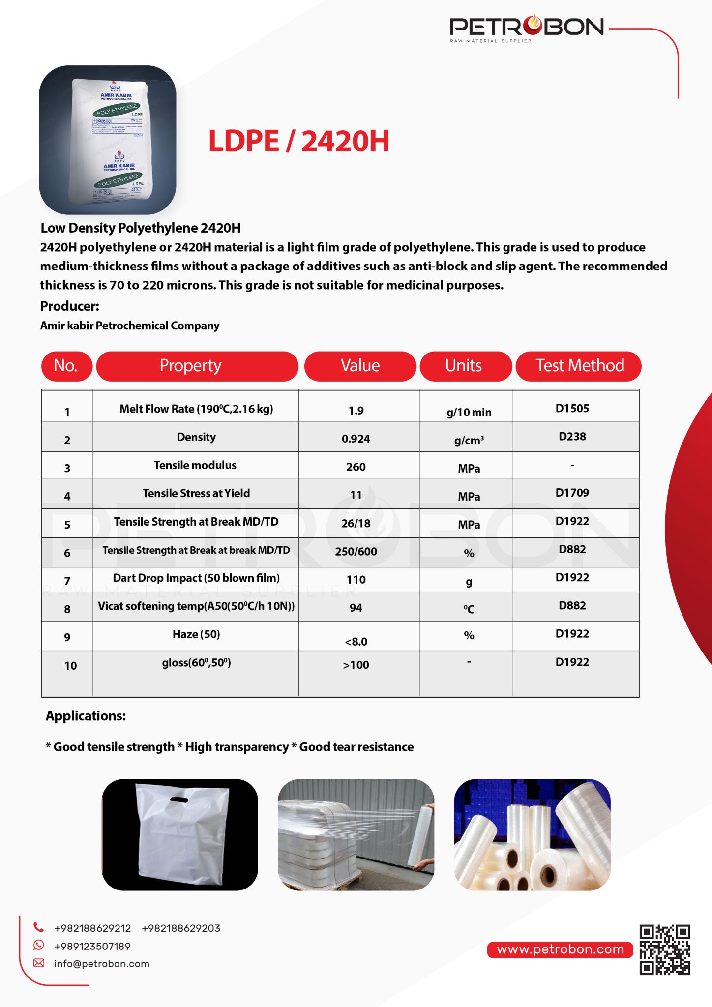 LDPE 2420H | PETROBON TRADING