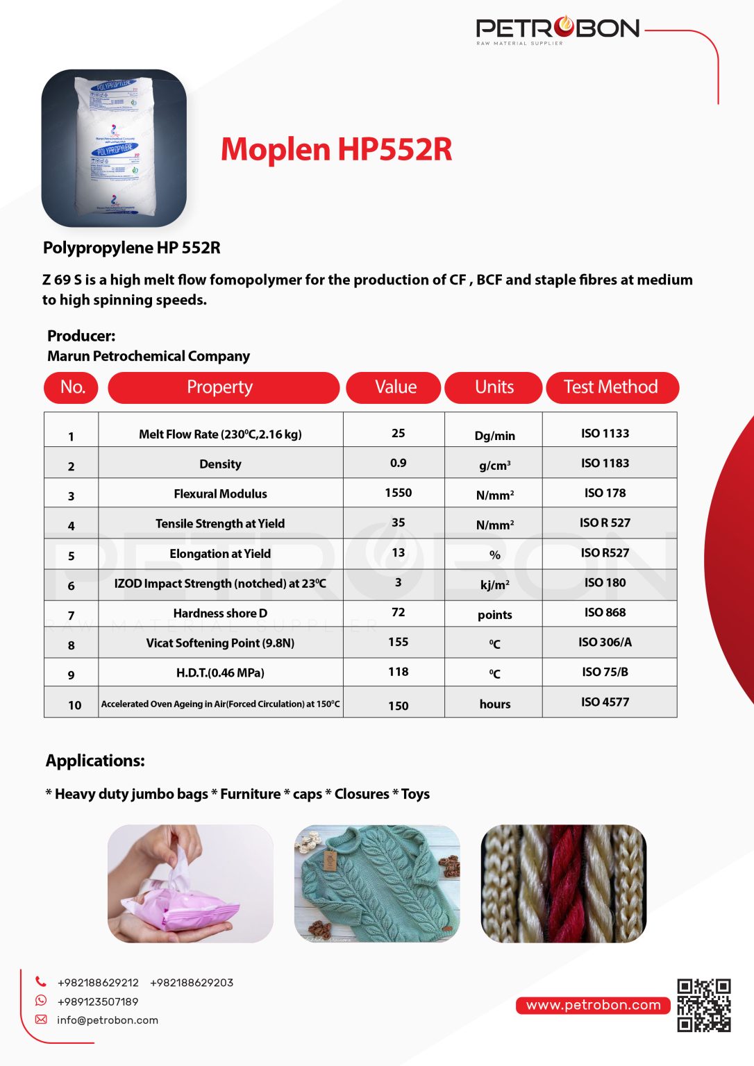 Polypropylene HP552R | PETROBON TRADING