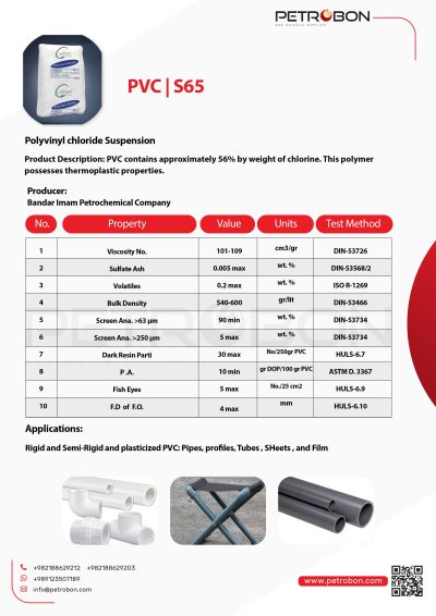 PVC S65 price | PETROBON TRADING